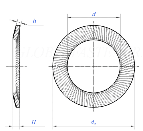 Ribbed Lock Washer
